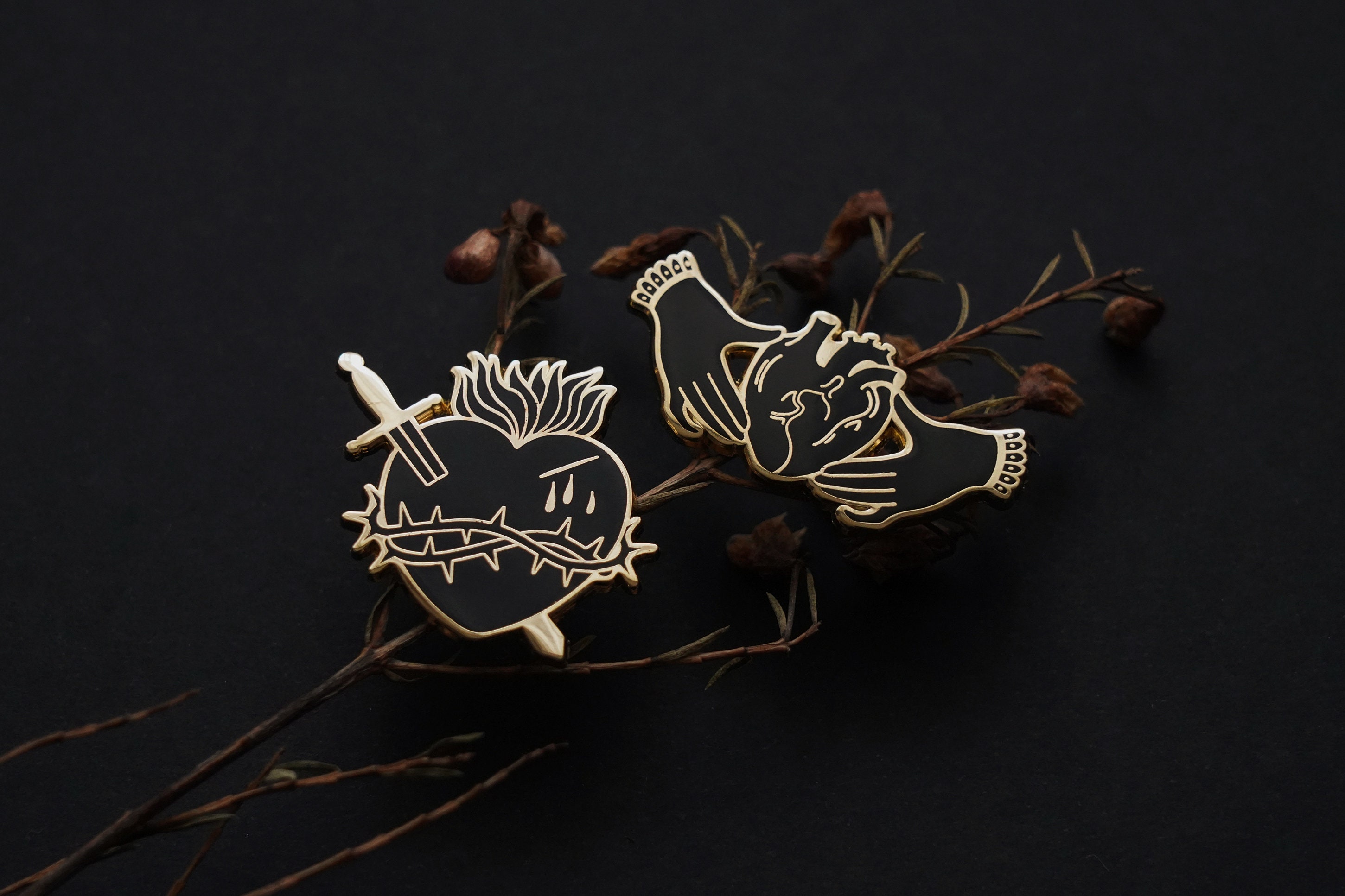 Sacred Heart Enamel Pin | Etsy