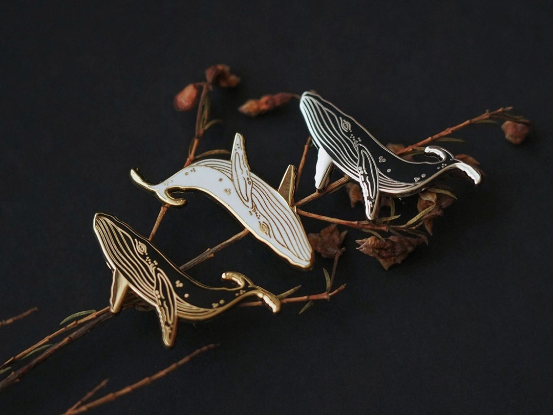 Whale Enamel Pin - Etsy