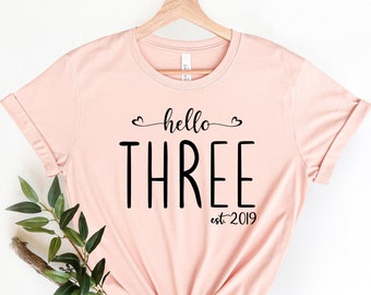 Hello Three Shirt - Etsy
