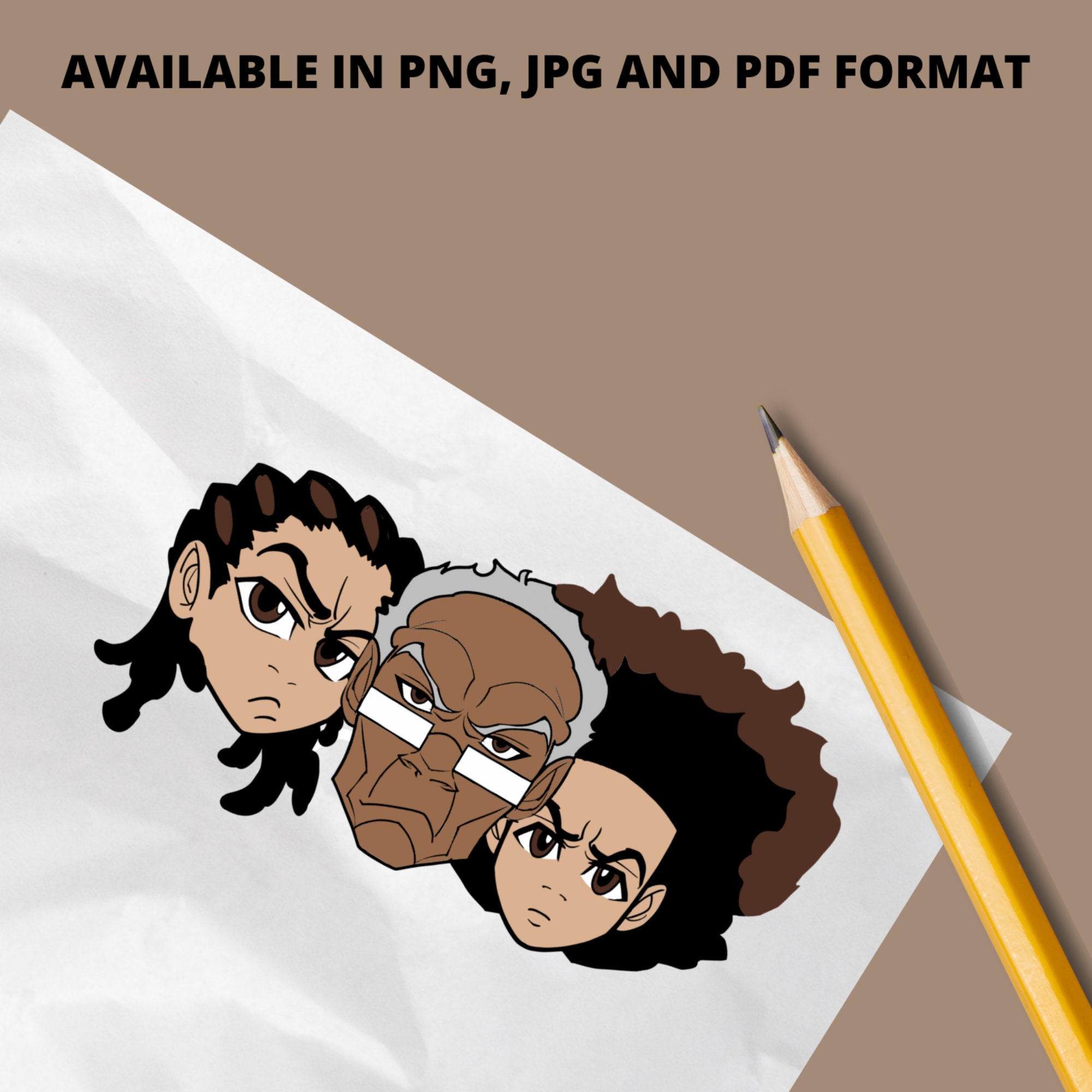 Boondocks Cartoon PNG FILE - Etsy