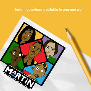 Inspired by Martin Cartoon Png - Etsy