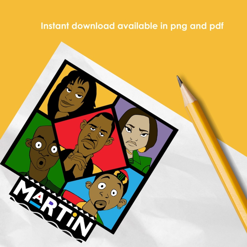 Inspired by Martin Cartoon Png - Etsy