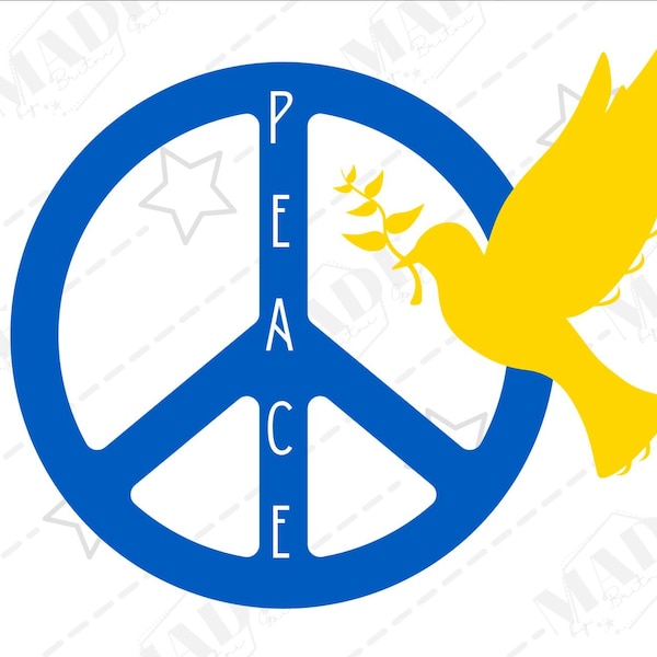 Blue Peace Sign - Etsy