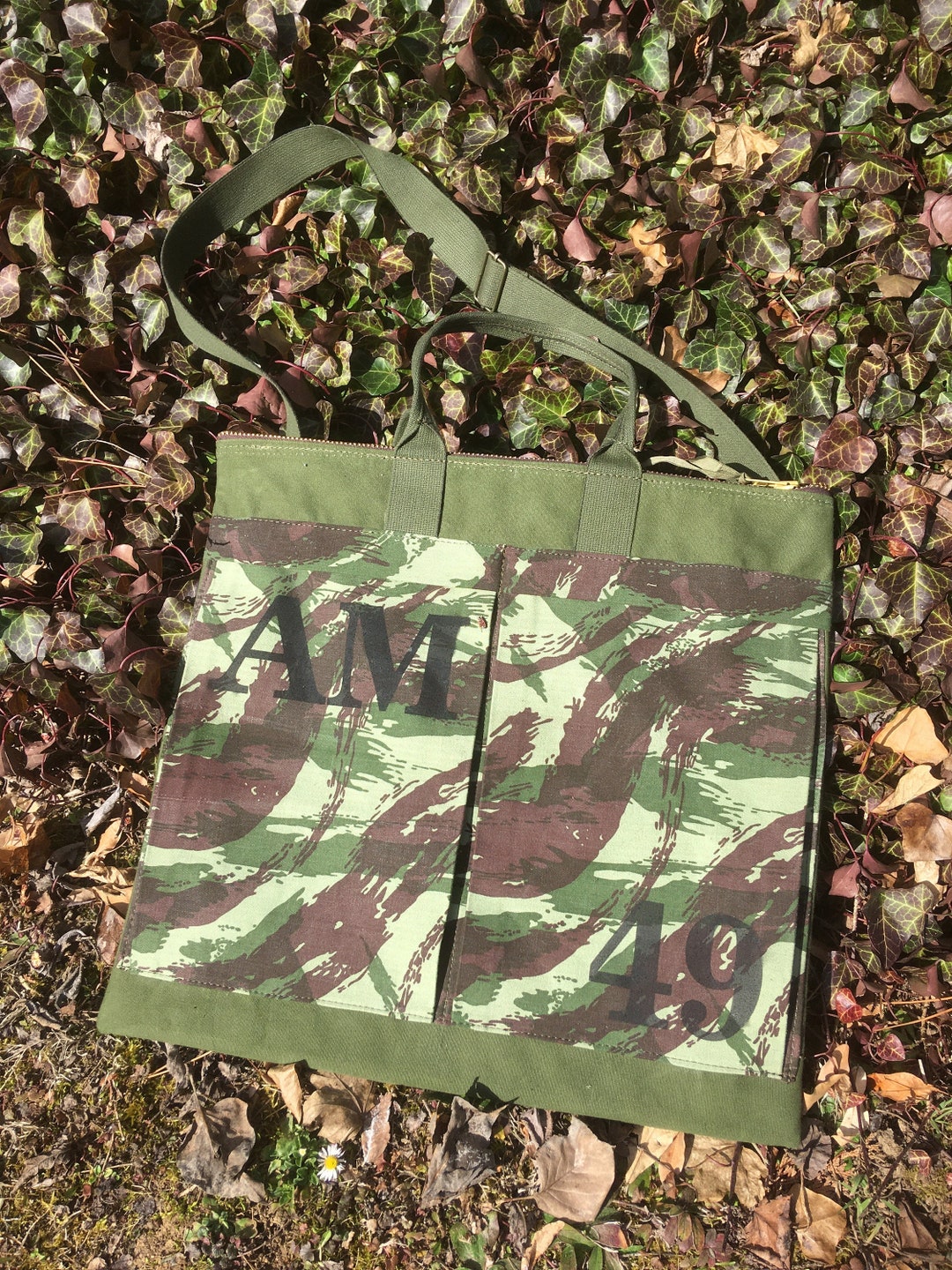 Vintage US Helmet Bag - Lizard Camo, YKK, Canvas, Military Style ...