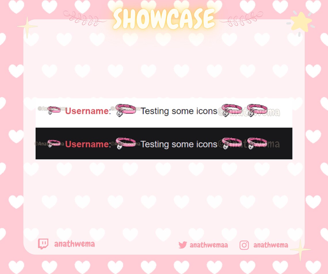 Cute Pink Choker Collar Twitch Emote / Channel Point | Kawaii Pixel 8 ...