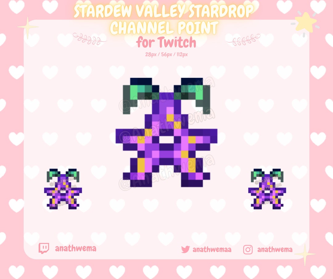 Purple Stardew Valley Stardrop Channel Points / Twitch Emote | Pixel ...