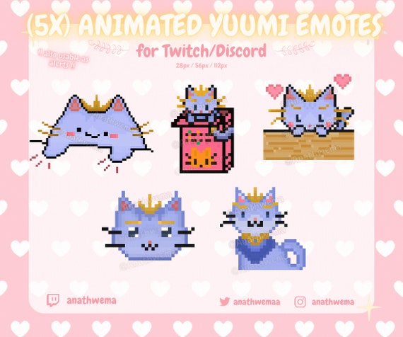 5x ANIMATED Yuumi Emote Alert Set 8-bit League of Legends Cute | Etsy UK