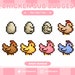 8x Stardew Valley Chicken Twitch Sub Bit Badges Pack Pixel 8 - Etsy