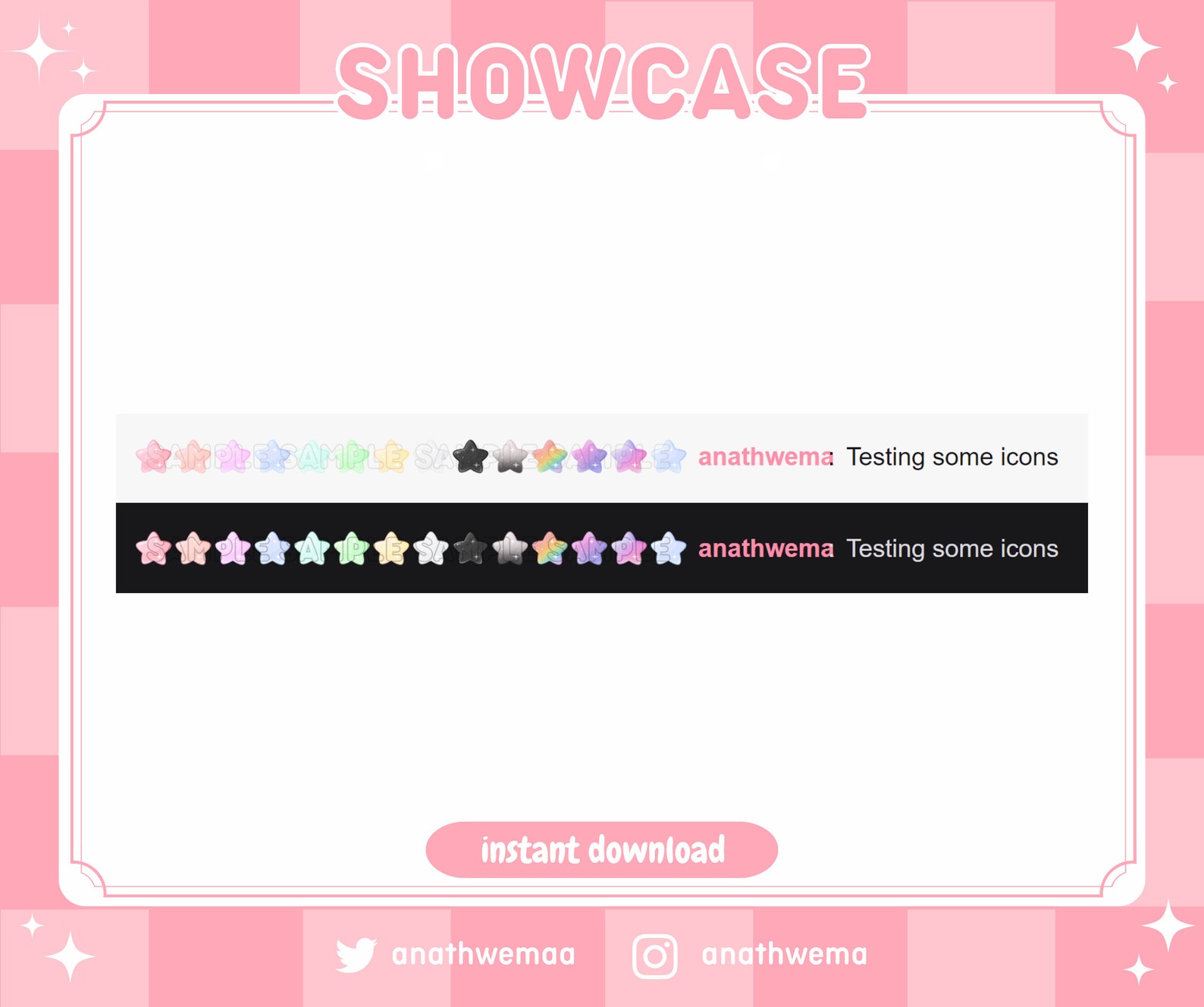 Cute Star Twitch Sub Bit Badges / Channel Points | Kawaii Aesthetic ...