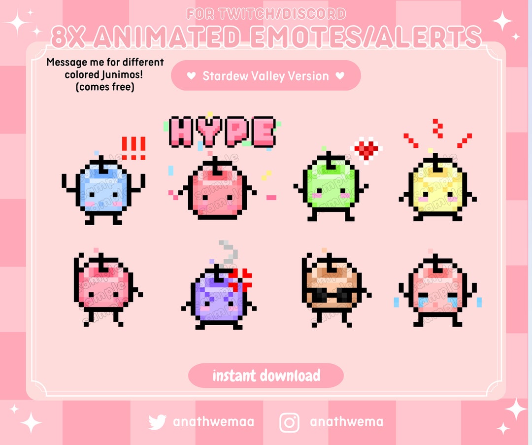 8x ANIMATED Stardew Valley Junimo Twitch Emotes / Alerts | Pixel 8 Bit ...