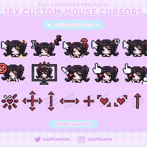 18x Needy Streamer Cursors | WINDOWS ONLY | Animated Custom Girl Kawaii ...