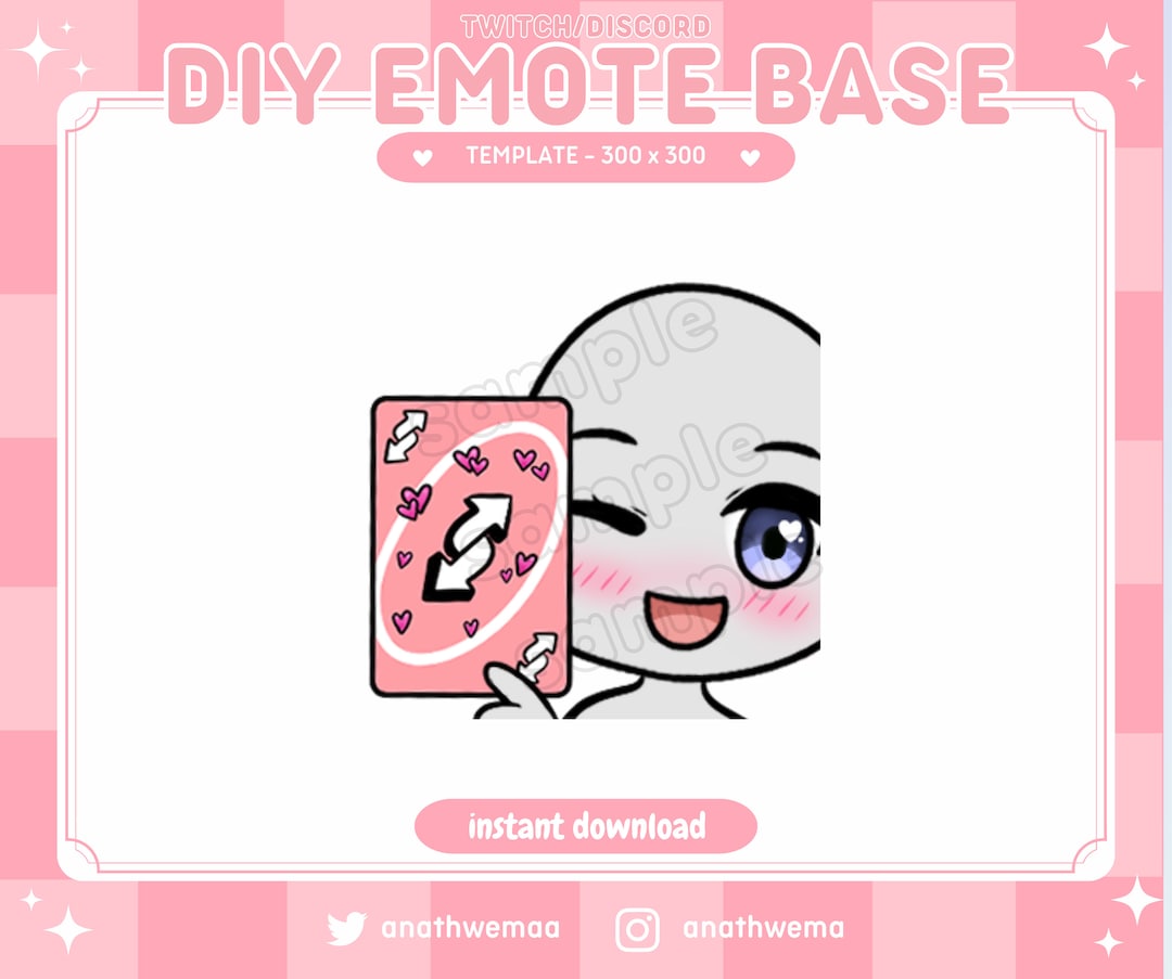 DIY Custom Emote Base for Twitch/discord Draw Your Own Chibi Template ...