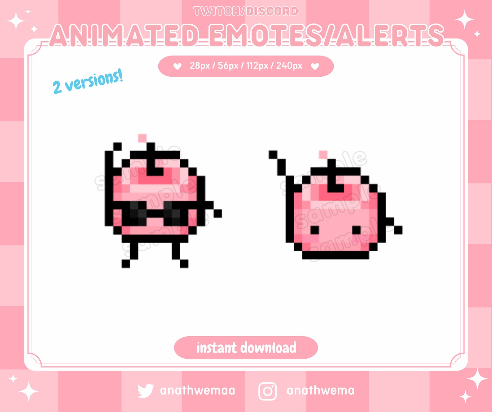 ANIMATED Stardew Valley Junimo Twitch Alerts / Emotes | Pink Dancing ...