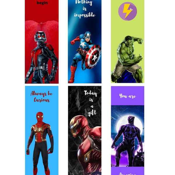 Avengers Bookmark - Etsy