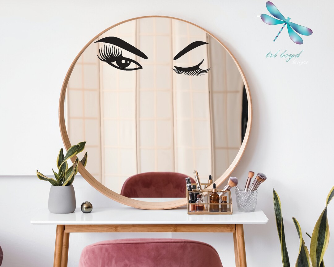 Winking Eyes Car Decal, Winking Eye Sticker, Car Sticker, Mirror Decal ...