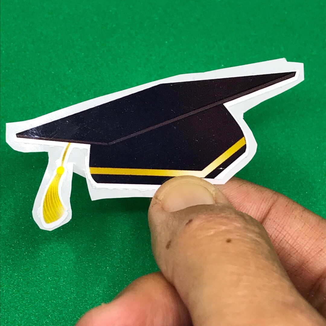 Graduation Cap Sticker, Graduate Decal for Laptop, Phone, Wall or ...