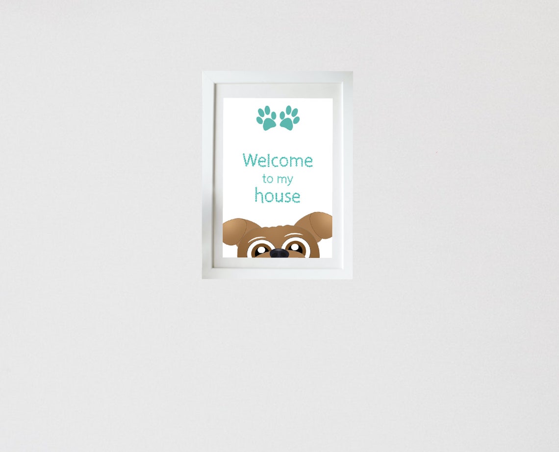 Staffy Gifts, Staffy Print, Staffy Welcome Sign, Staffordshire Welcome ...