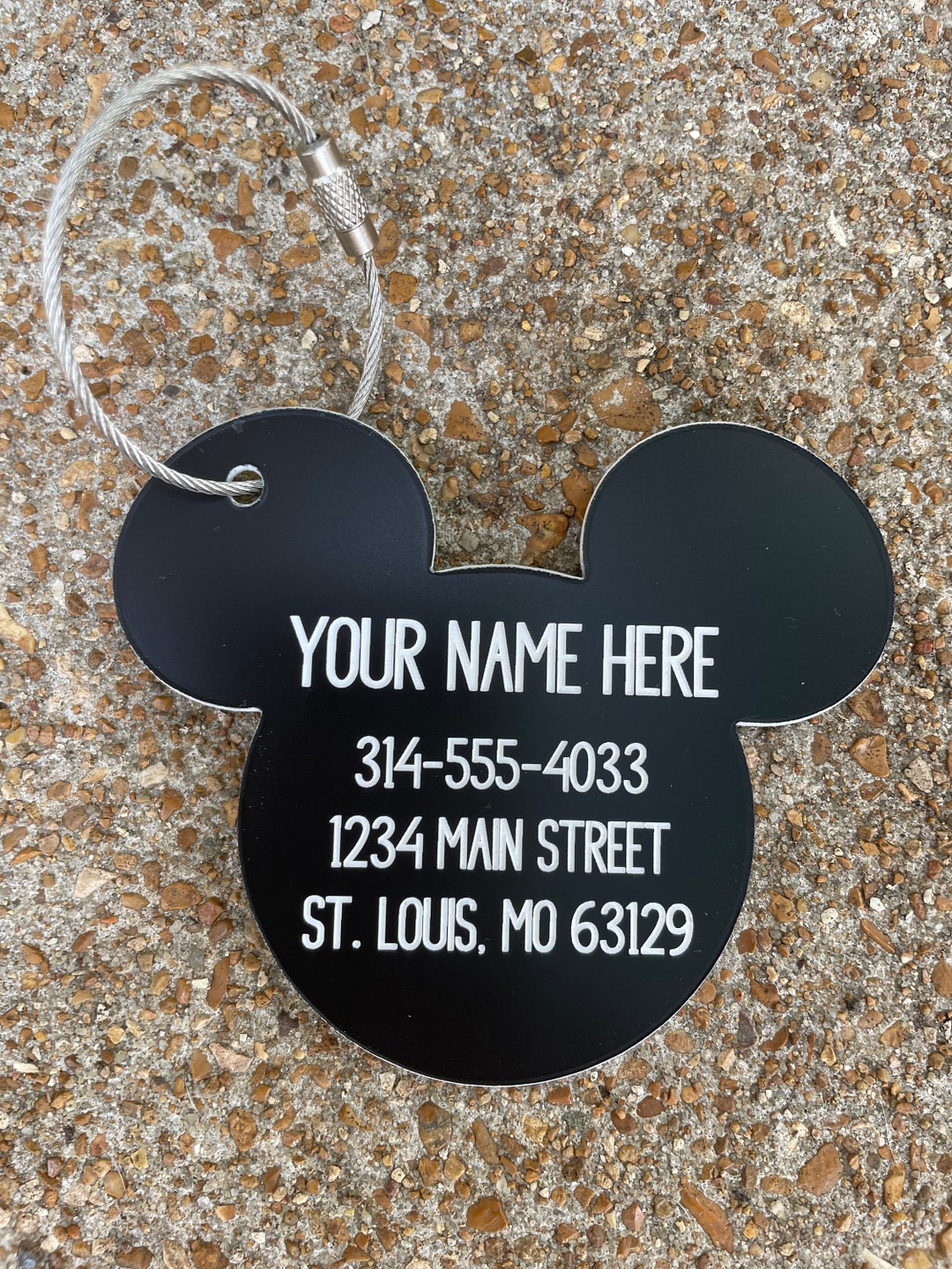 Custom Engraved Mouse Luggage Tag - Bag Tag - Stroller Tag - Etsy