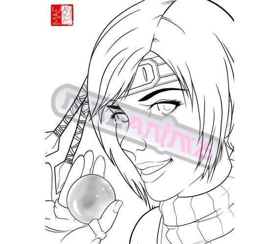 Yuffie Kisaragi Final Fantasy VII Printable PNG Coloring - Etsy