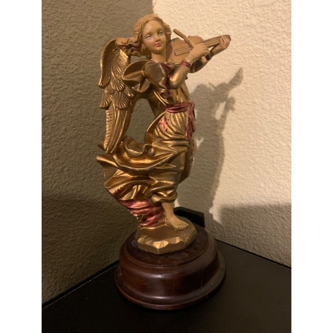 Vintage Horchow Italian Revolving Music Box Victorian Angel Violin ...