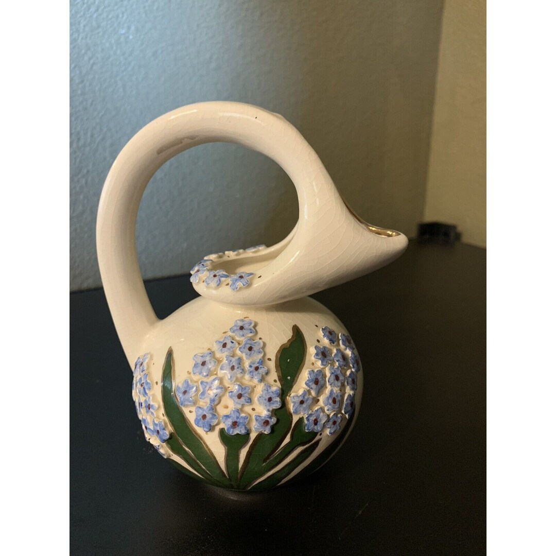 Vintage 1950s Pottery Hand Painted 3D Blue Bonnet Honey Jug Pitcher - Etsy