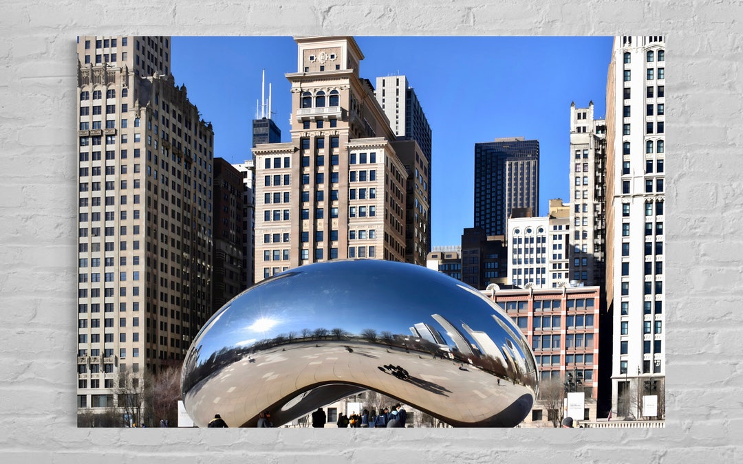 Cloud Gate Sculpture Digital Print | Chicago Bean | Millennium Park ...