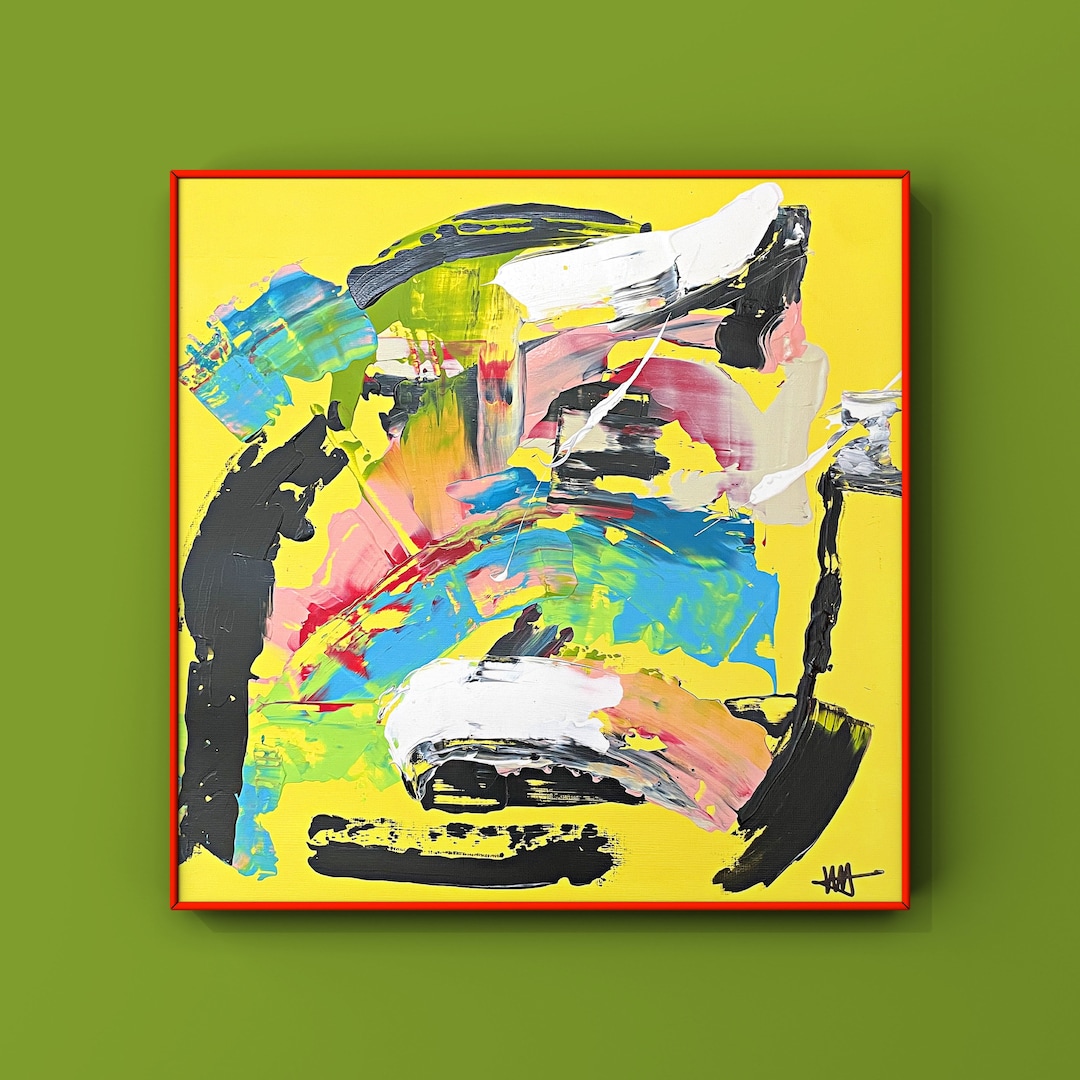 The Future Portrait Painting on 12x12 Mixed Media Paper Signed OOAK ...