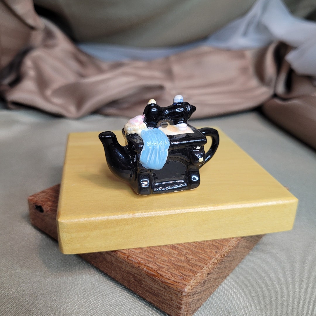 So Cute Red Rose Tea Miniature Collectible Teapot Figurine Time for Tea ...