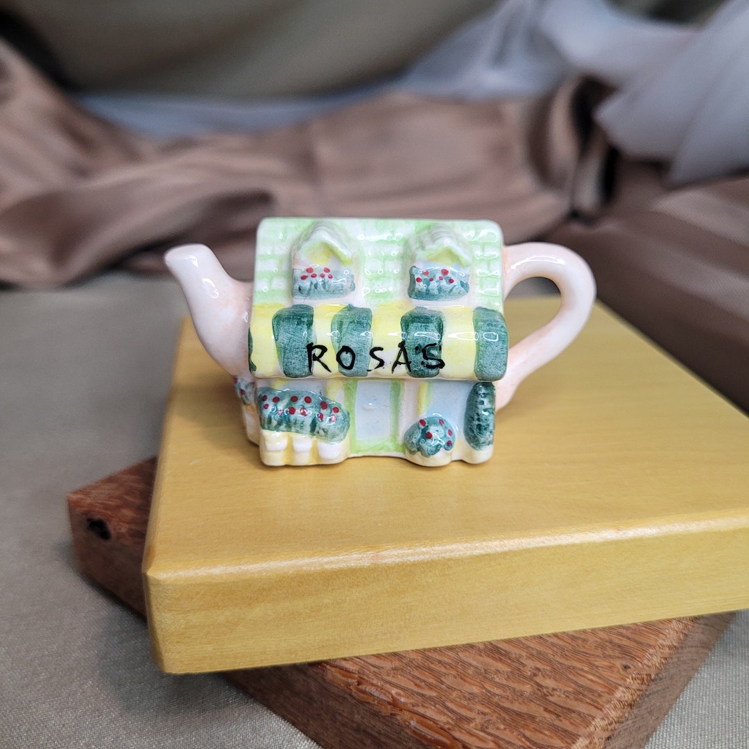 So Cute Red Rose Tea Miniature Collectible Teapot Figurine Roseville ...