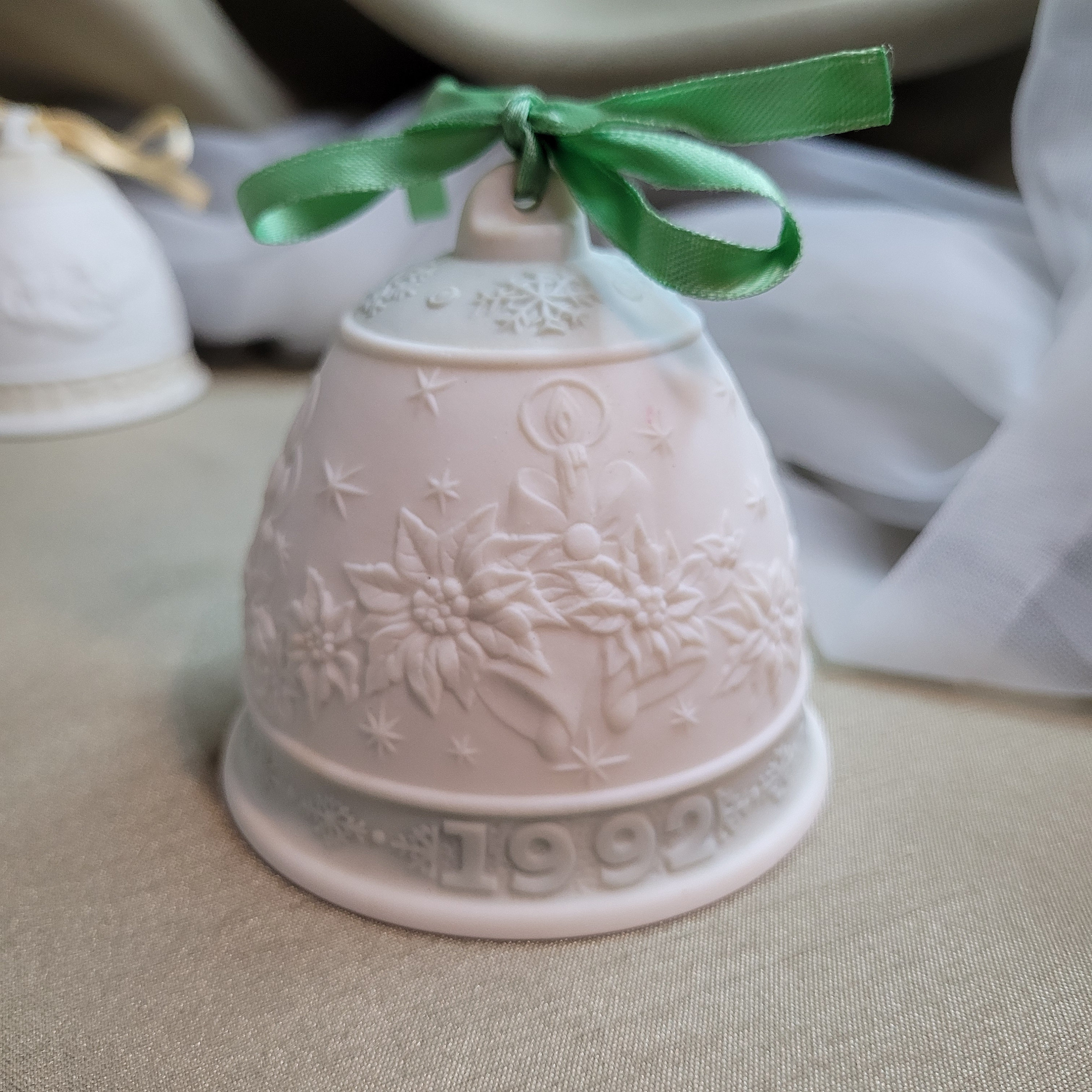 Lot of 6 Beautiful Lladro Porcelain Christmas Bell Ornaments Annual ...