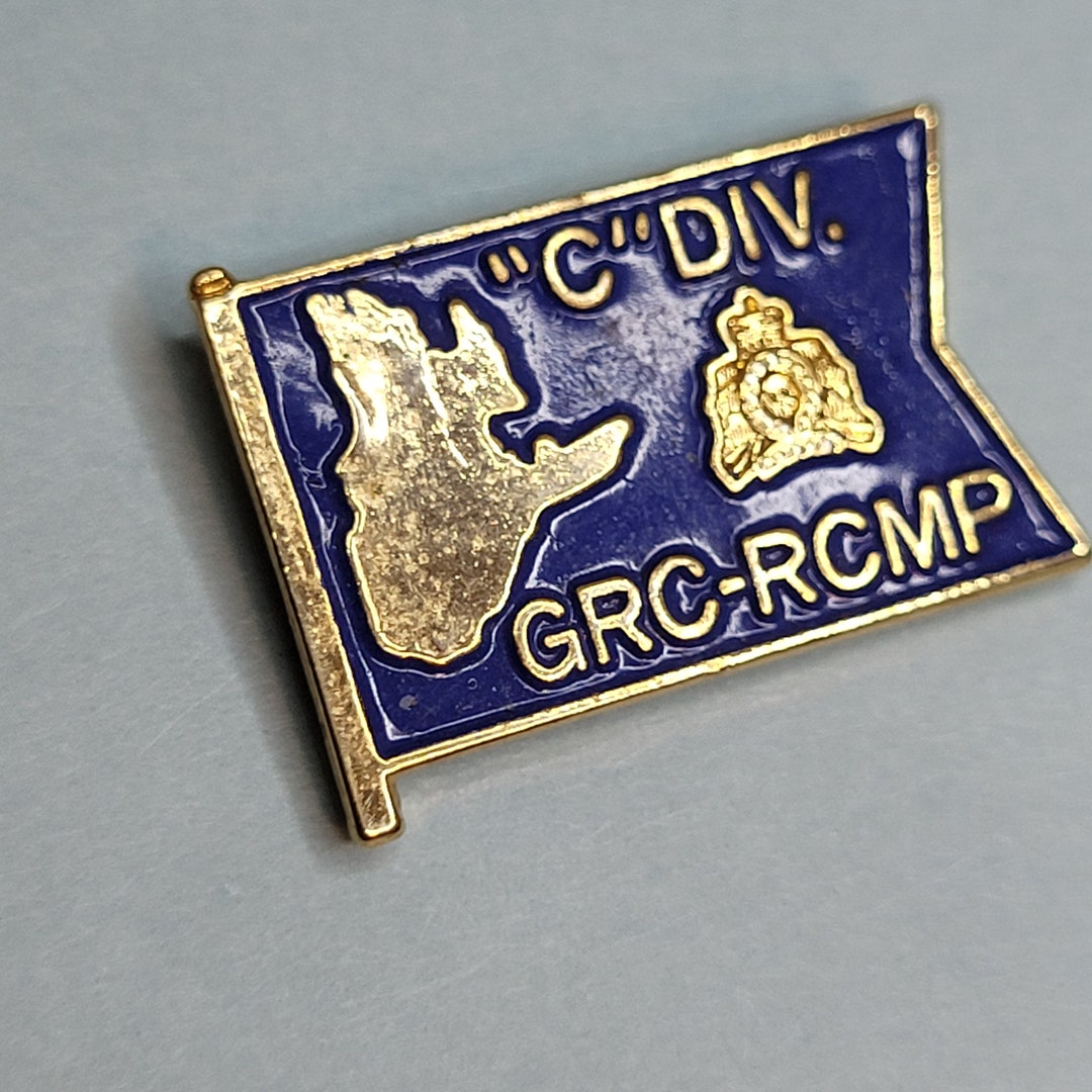 Vintage RCMP GRC C Division Quebec Lapel Police Pin Royal Canadian ...