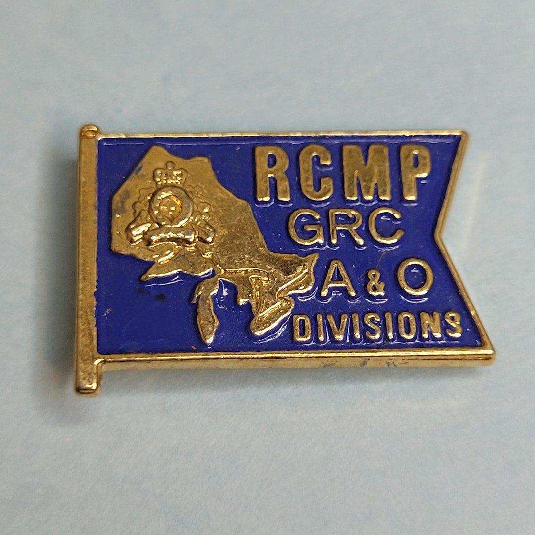 Vintage RCMP A & O Division Lapel Police Pin Royal Canadian Mounted ...