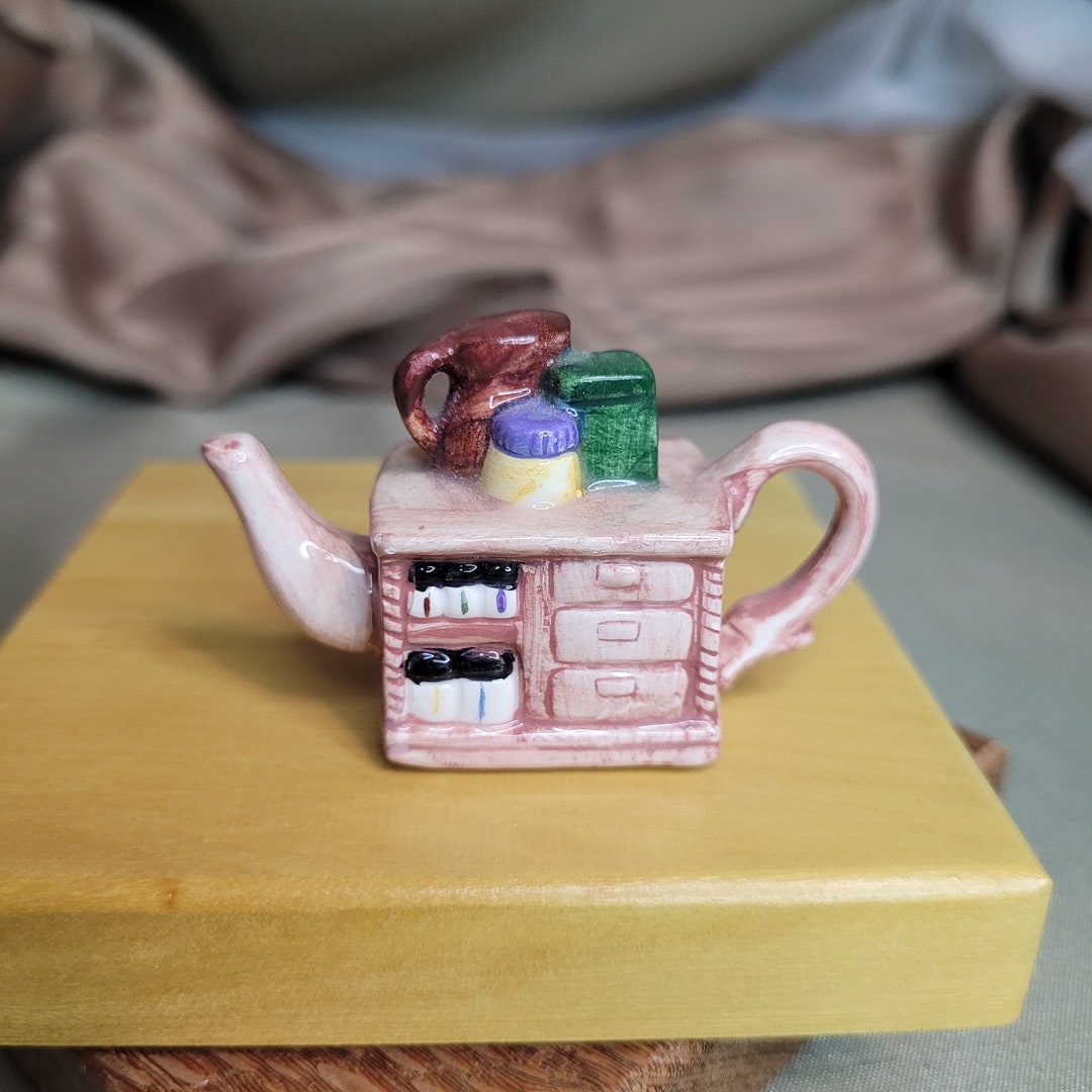 So Cute Red Rose Tea Miniature Collectible Teapot Figurine Time for Tea ...