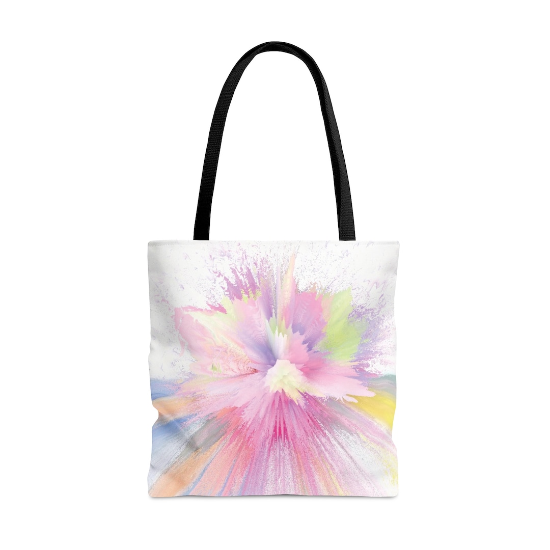 Trippy Lotus Explosion Colourful Tote Bag - Etsy