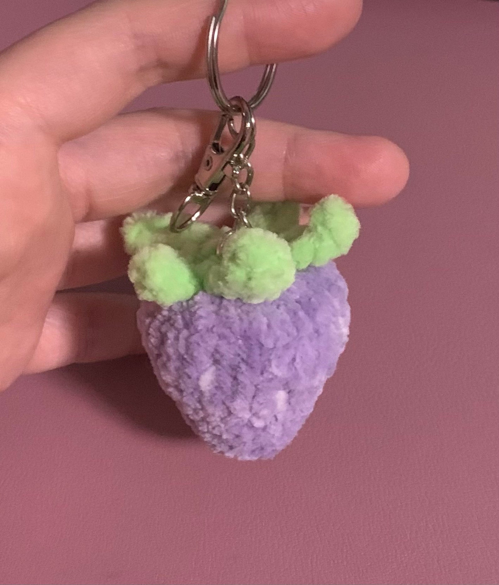 Strawberry Plush Keychain - Etsy