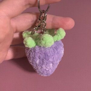 Strawberry Plush Keychain - Etsy UK
