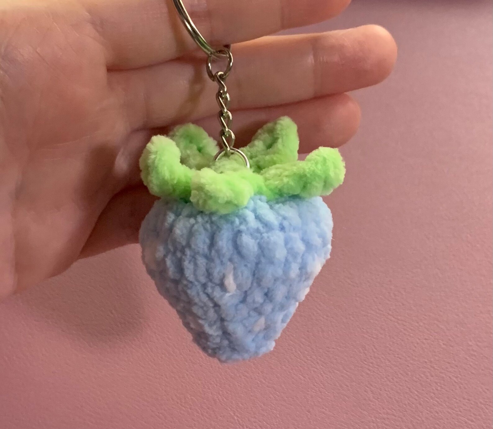 Strawberry Plush Keychain - Etsy