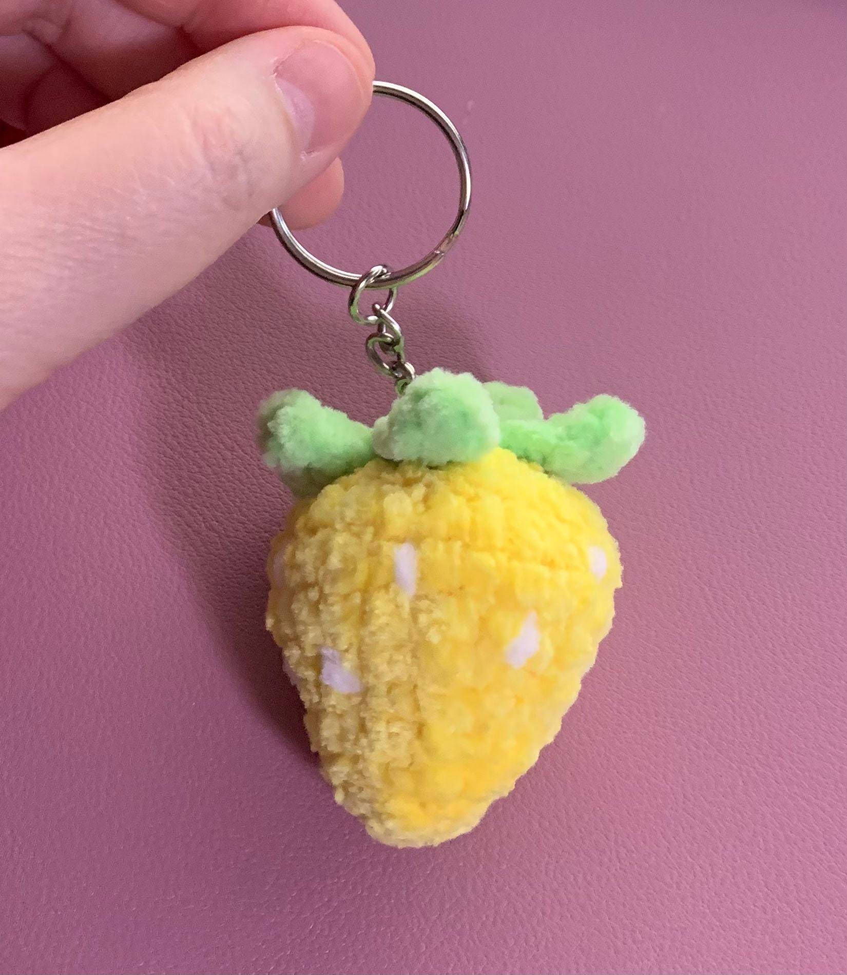 Strawberry Plush Keychain - Etsy
