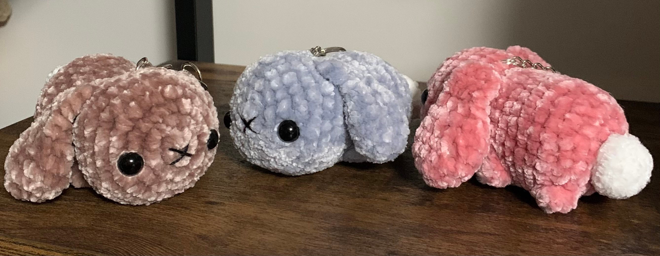 Baby Bunny Plush Keychain - Etsy