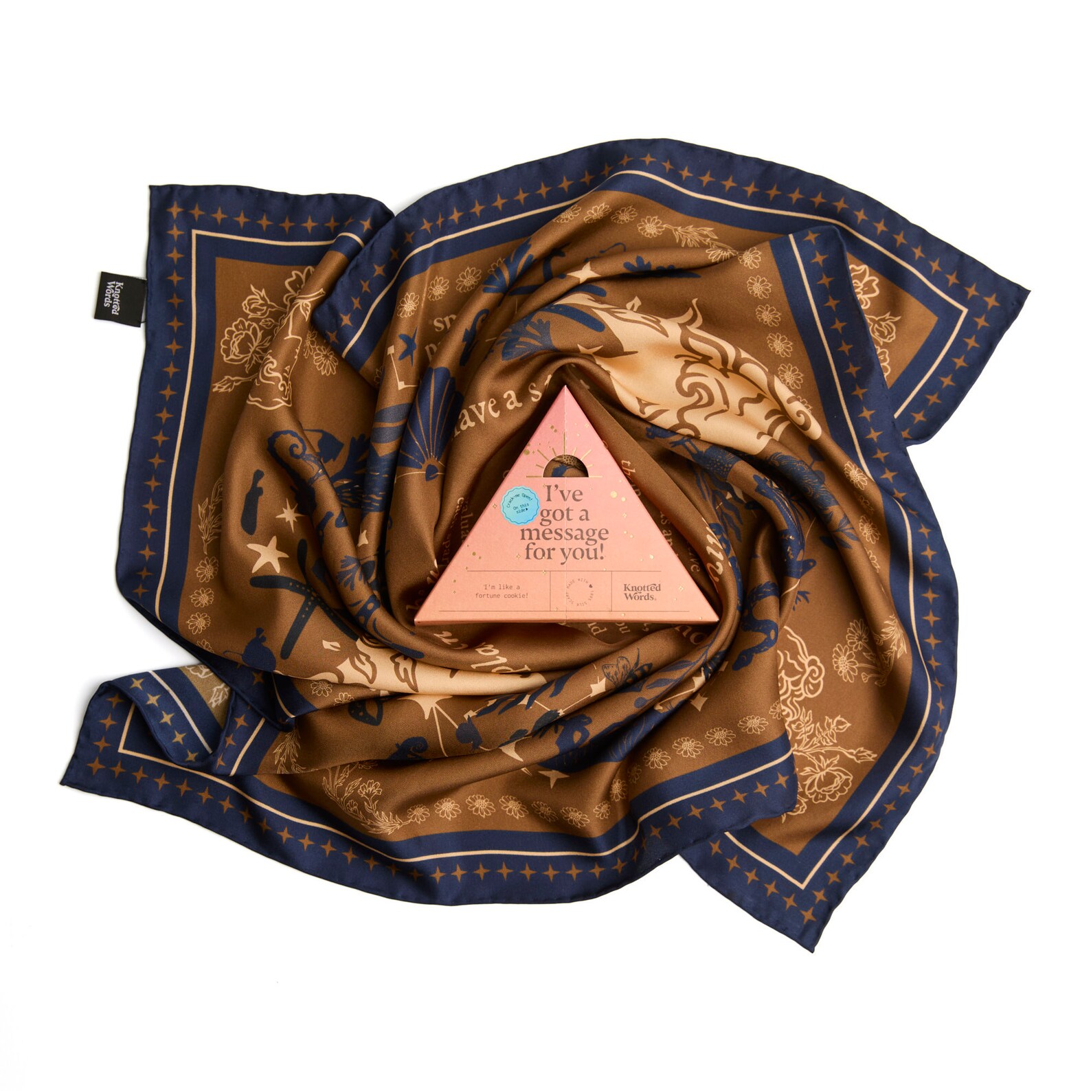 Celestial Being 'fortune-cookie' Scarf/with Poetic Message/gift Box ...