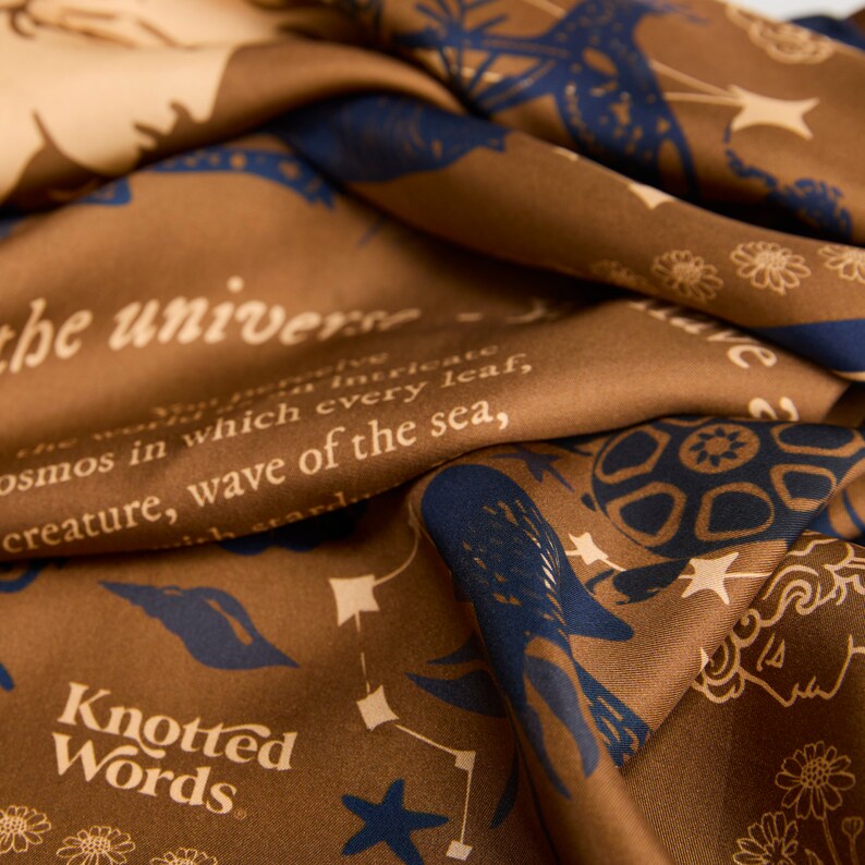 Celestial Being 'fortune-cookie' Scarf/with Poetic Message/gift Box ...