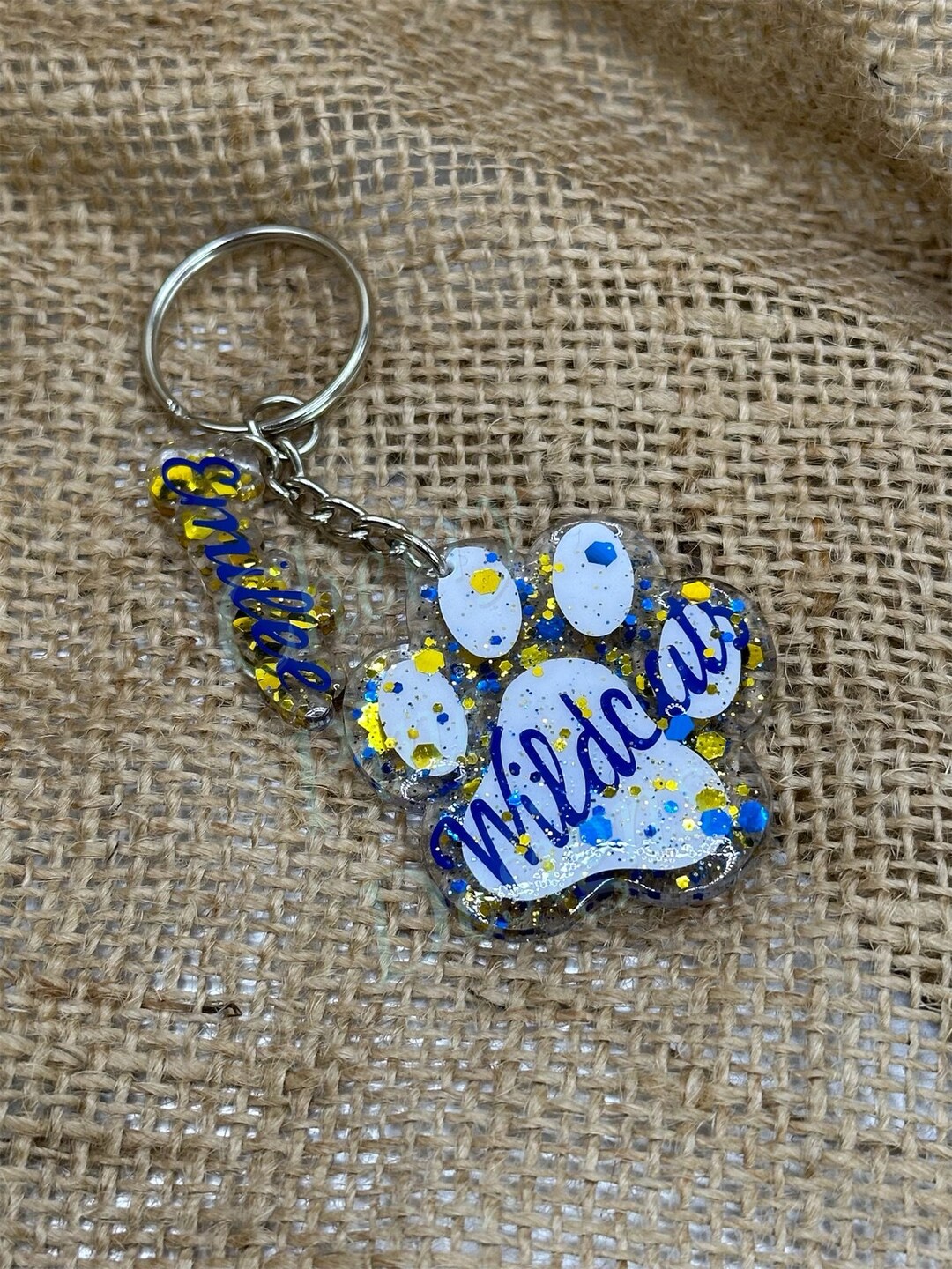 Key Chains, Custom, Paw Print, Name, Acrylic, Glitter - Etsy