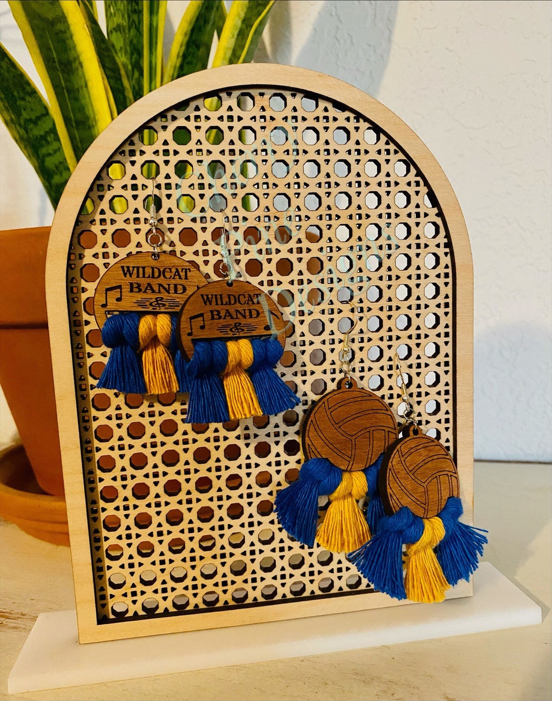Macrame Earring Blanks, Macrame, Football, Volleyball, Cheer, Customize ...