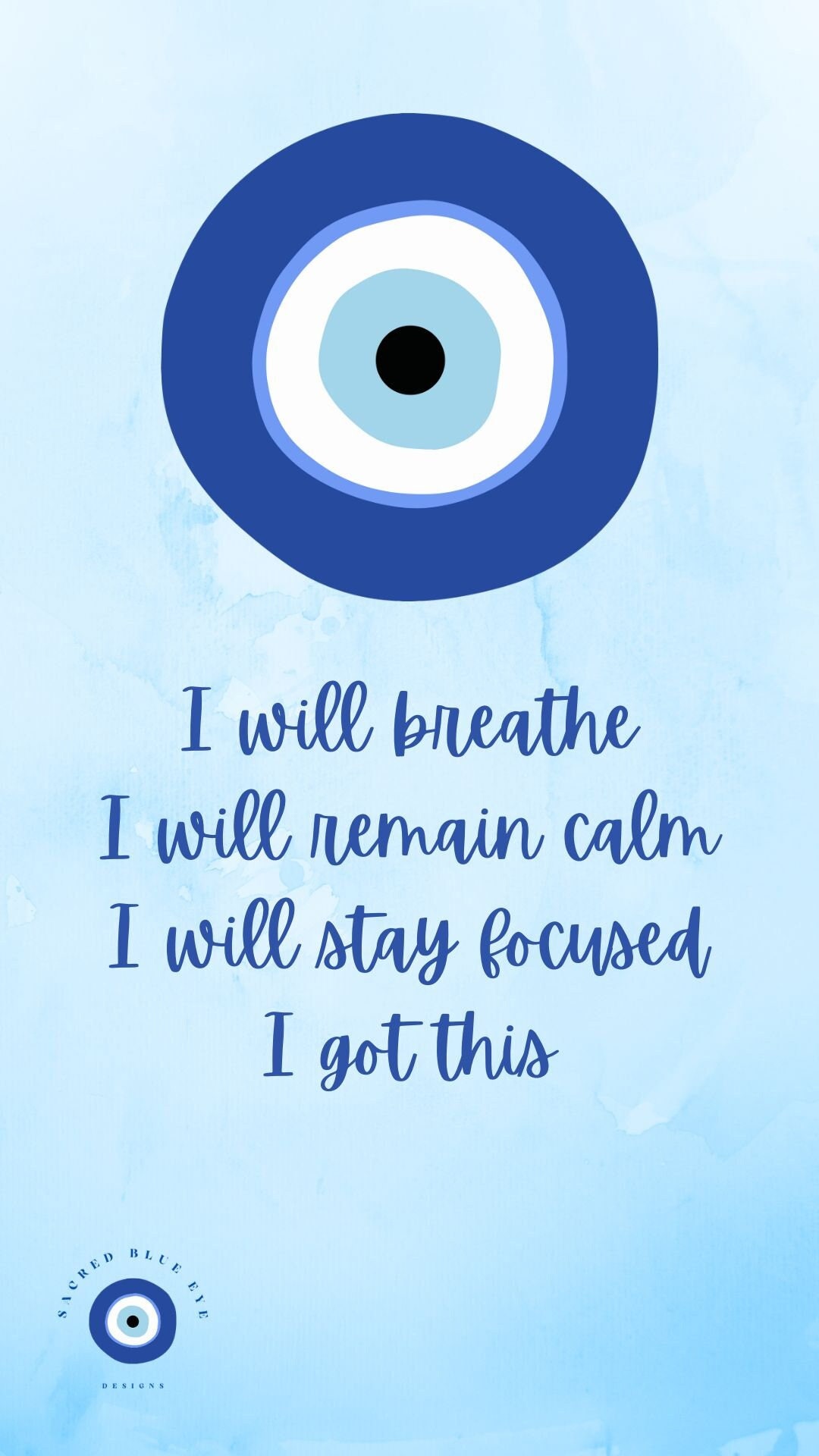 Digital Evil Eye Positive Affirmation Phone Wallpaper Digital - Etsy