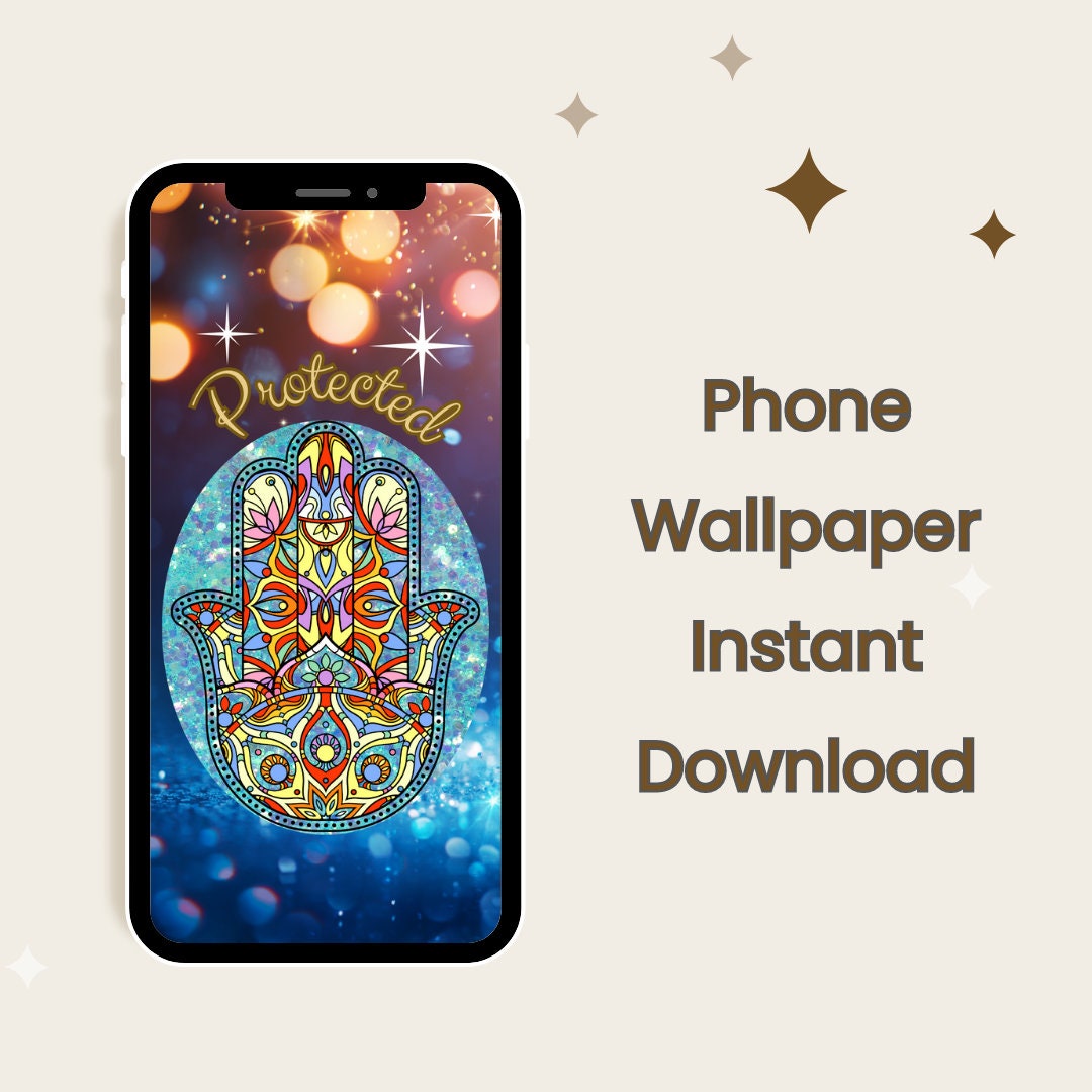 Hamsa Evil Eye Phone Wallpaper Instant Digital - Etsy