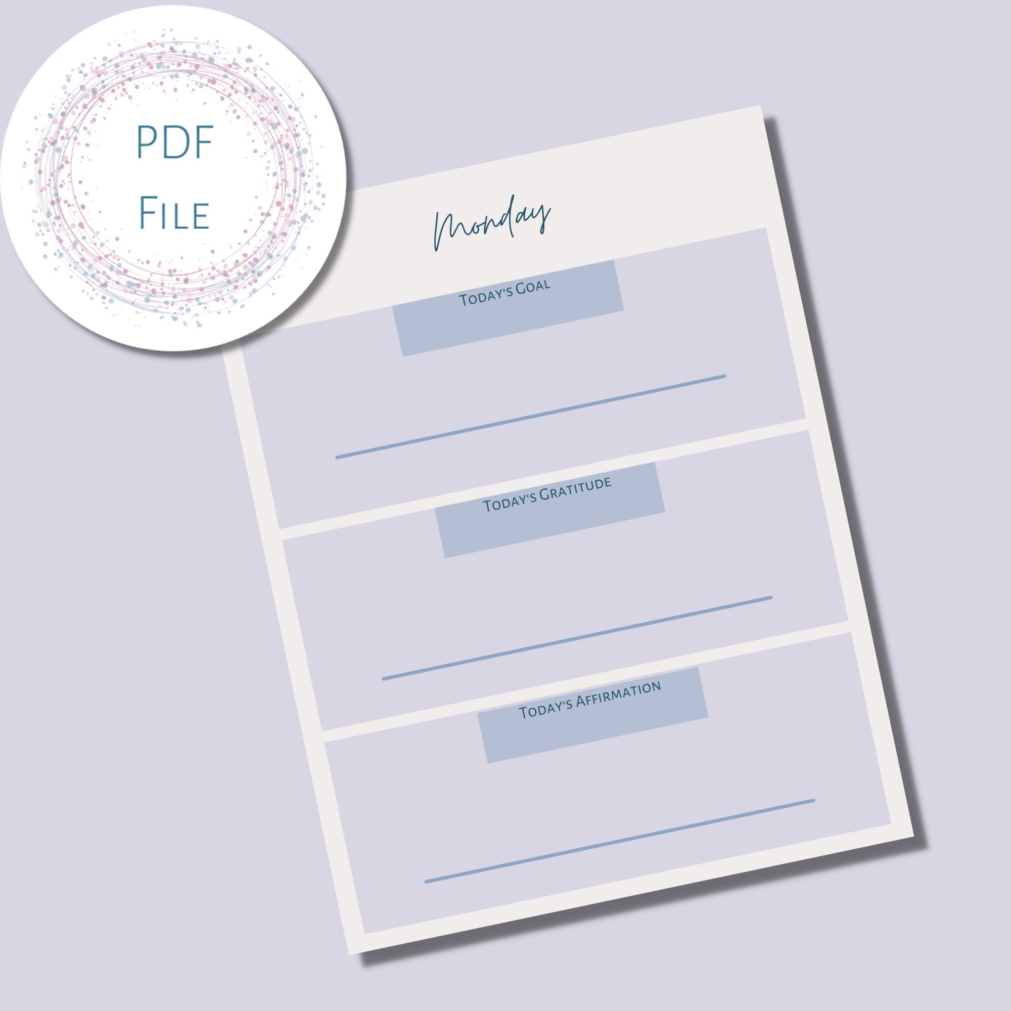 Weekly Mindset Printable Bundle - Etsy