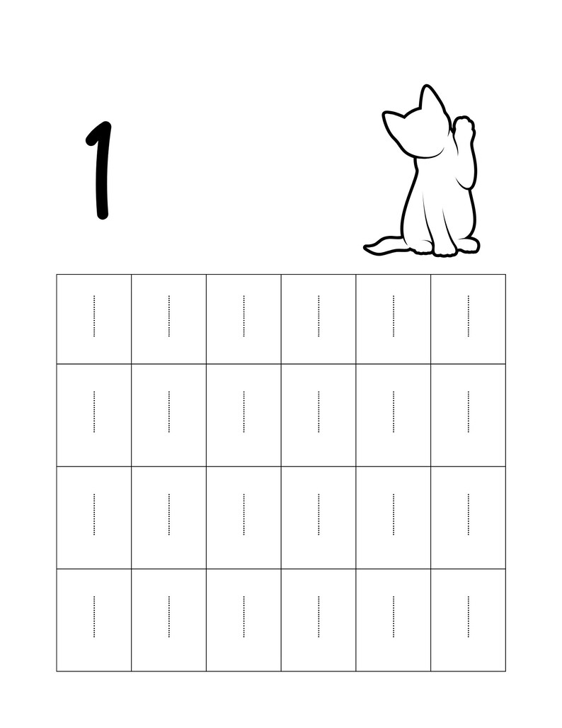 Number Tracing Booklet - Etsy