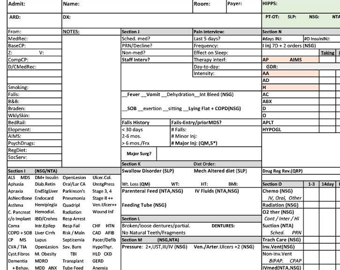 Updated** MDS Worksheet - PDPM Focus. - Etsy