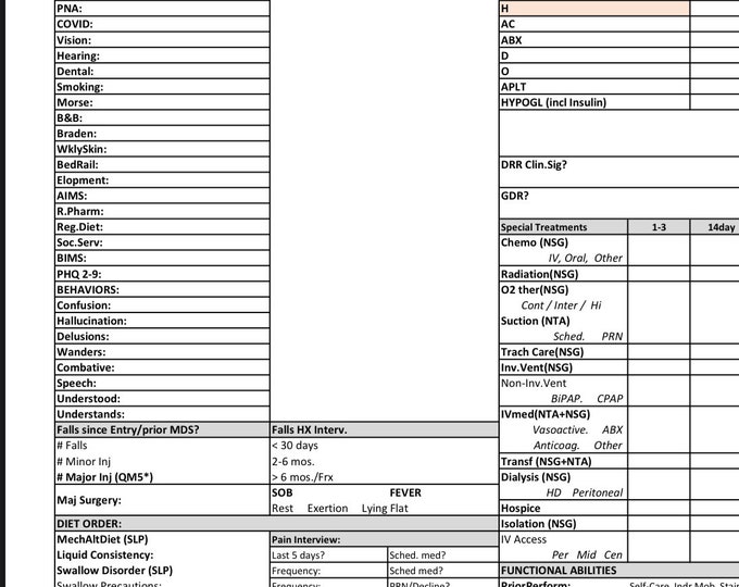 Updated MDS Worksheet PDPM Focus. - Etsy