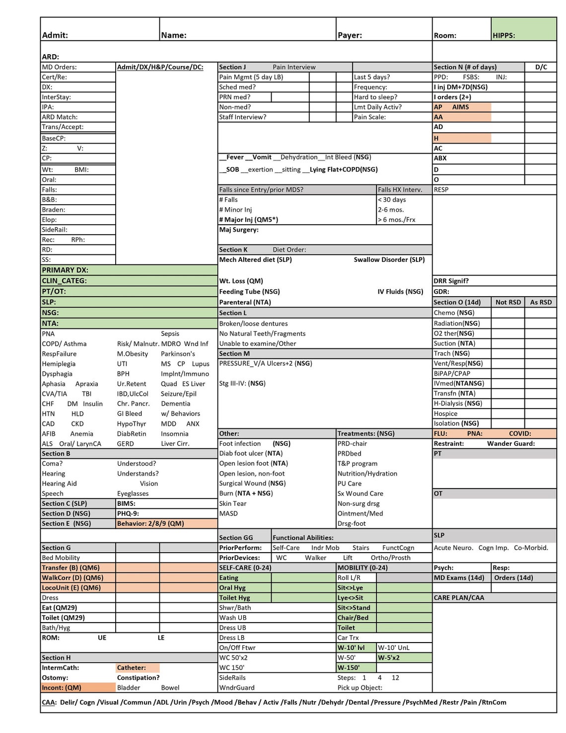 Combo MDS Worksheet Projection Worksheets Etsy